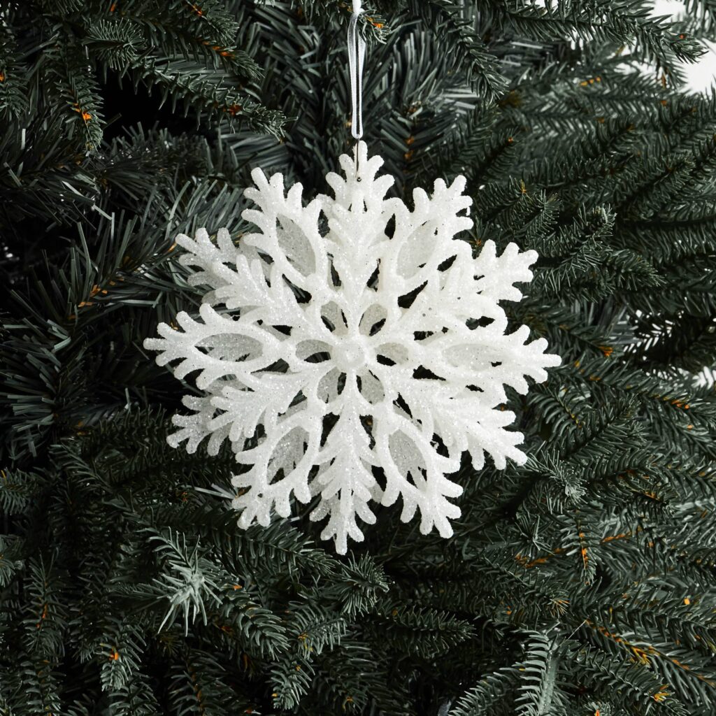 Snowflake Baubles (1 pc) - White - Christmas Tree Malaysia by Masons ...